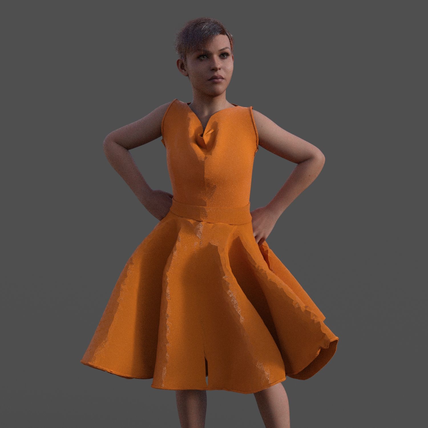 drapeado dress for daz For all Genesis characters with morph 3D model ...