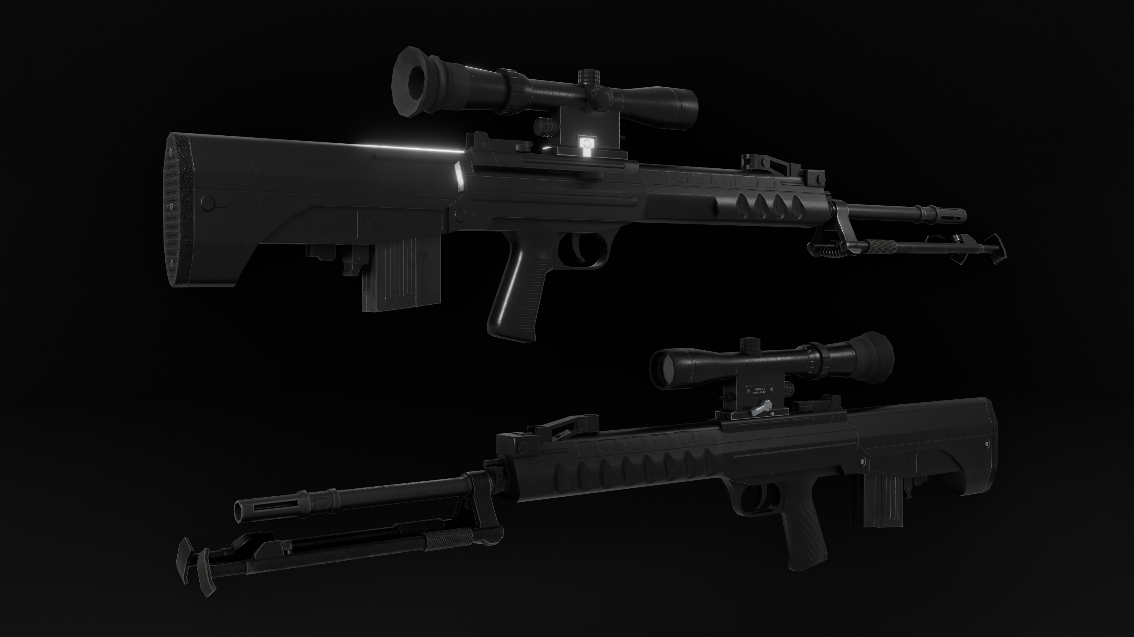 3D model Low Poly Chinese QBU-88 Sniper Rifle VR / AR / low-poly | CGTrader