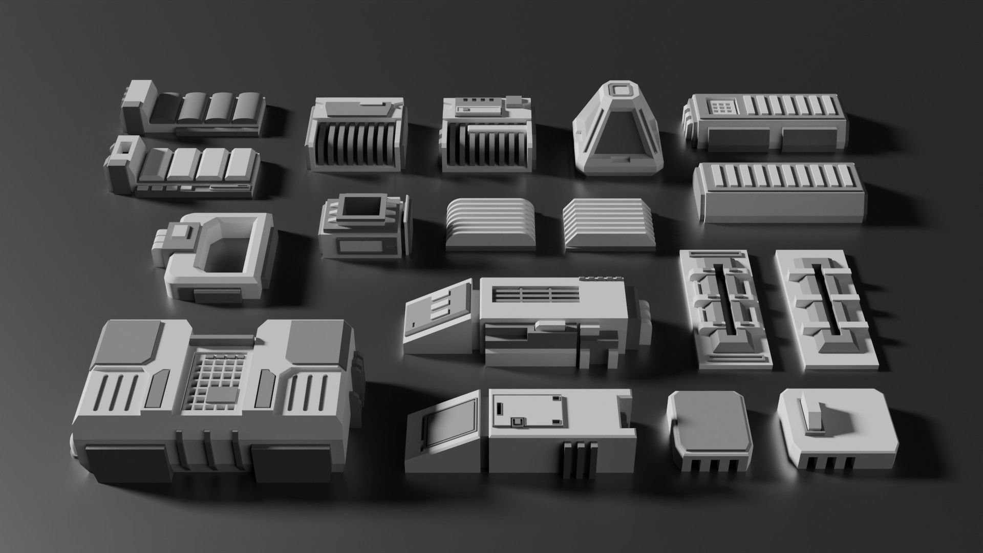 Sci-Fi Greebles Pack 2 3D model | CGTrader