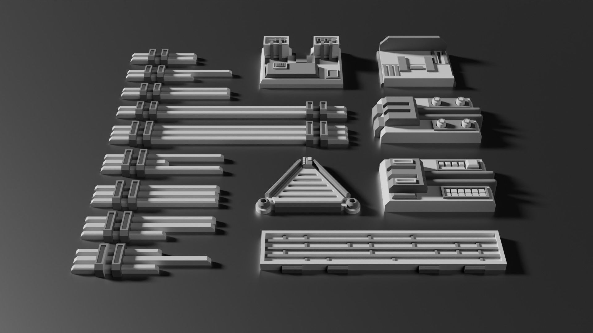 Sci-Fi Greebles Pack 2 3D model | CGTrader