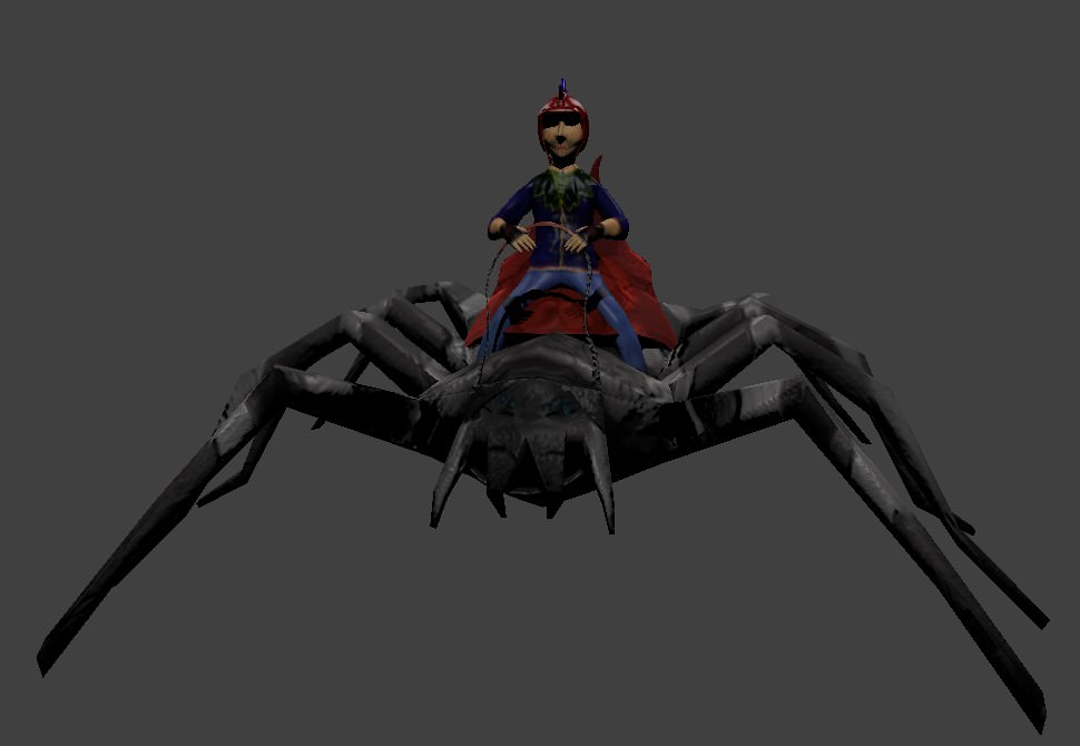 The Spider Rider 3D Model Game ready .obj .blend- CGTrader.com