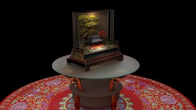 Chinese cork carving 3D model | CGTrader