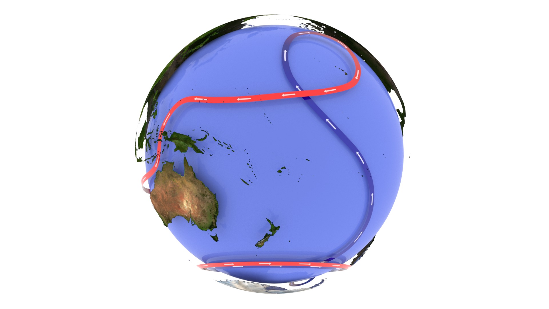 Thermohaline circulation - Animated arrows 3D model | CGTrader