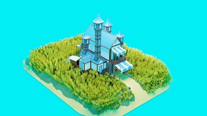 wizard house free 3D model | CGTrader
