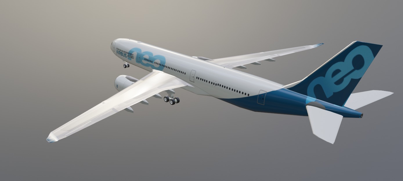 3D model Airbus a330-900neo airbus house livery with cockpit VR / AR ...