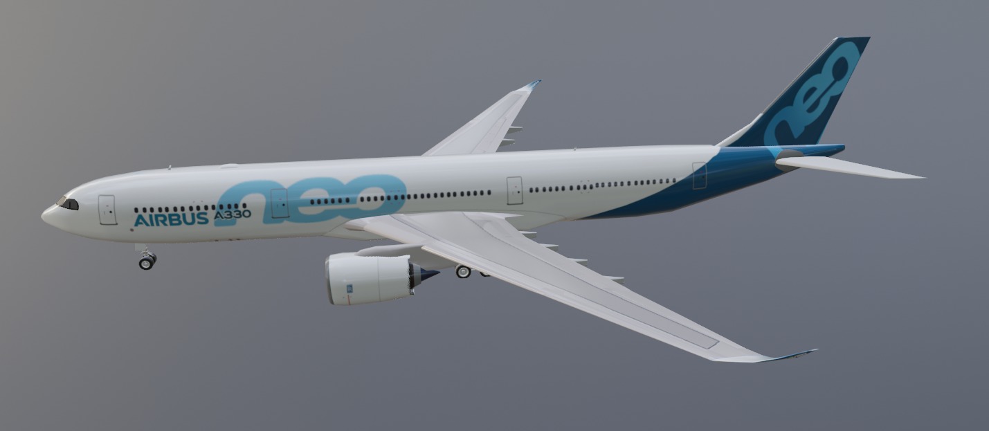 3D model Airbus a330-900neo airbus house livery with cockpit VR / AR ...