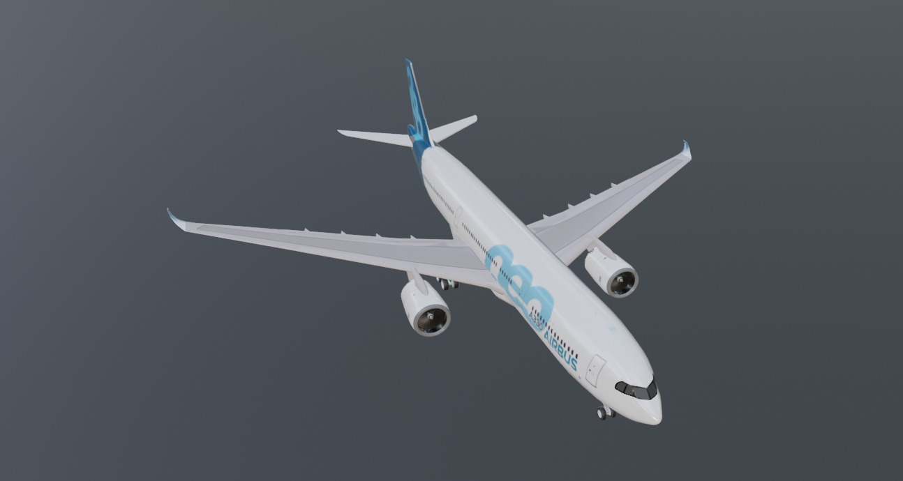 3D model Airbus a330-900neo airbus house livery with cockpit VR / AR ...