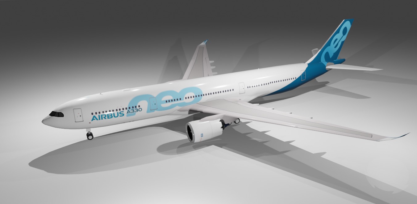 3D model Airbus a330-900neo airbus house livery with cockpit VR / AR ...