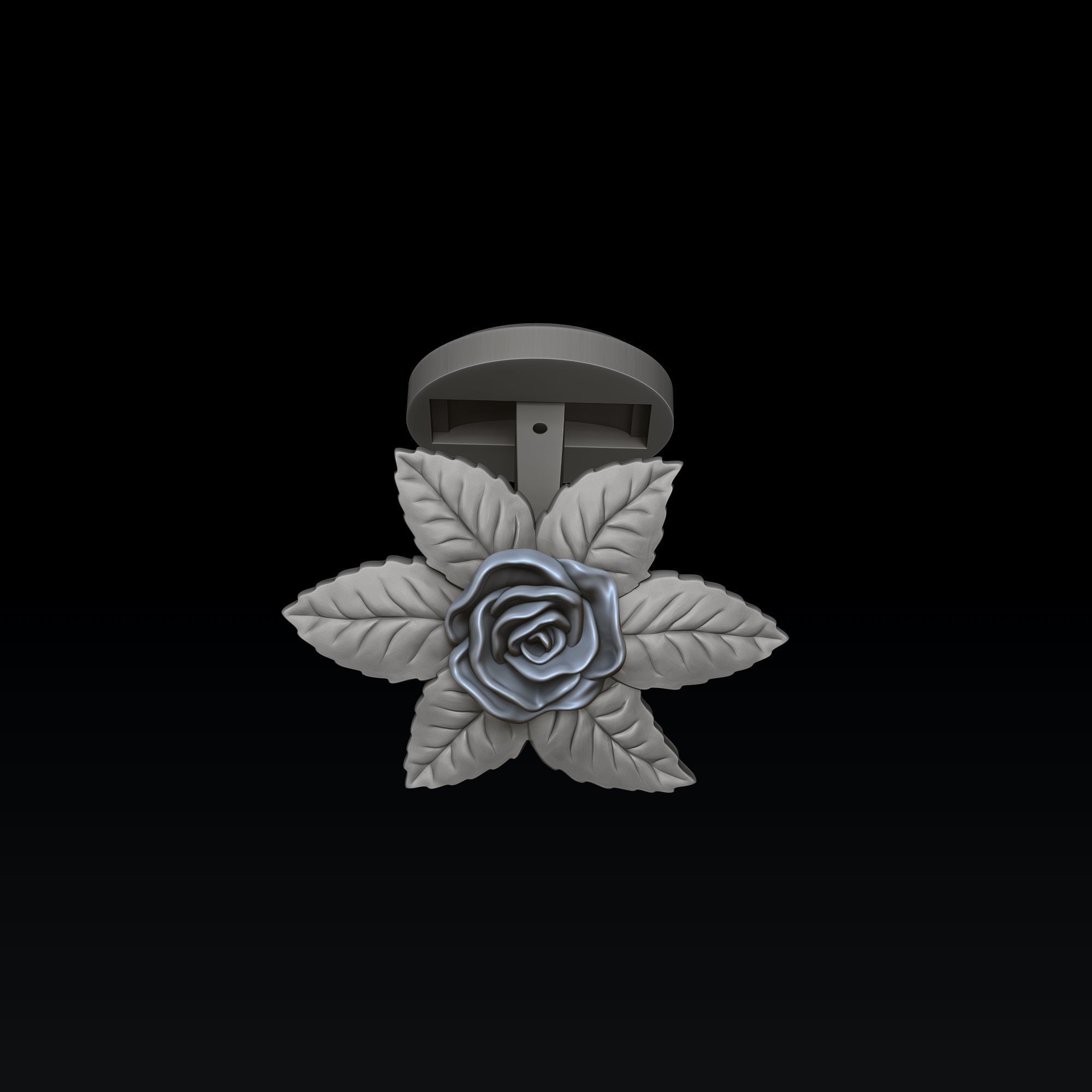 Rose Cufflinks 3D model 3D printable | CGTrader