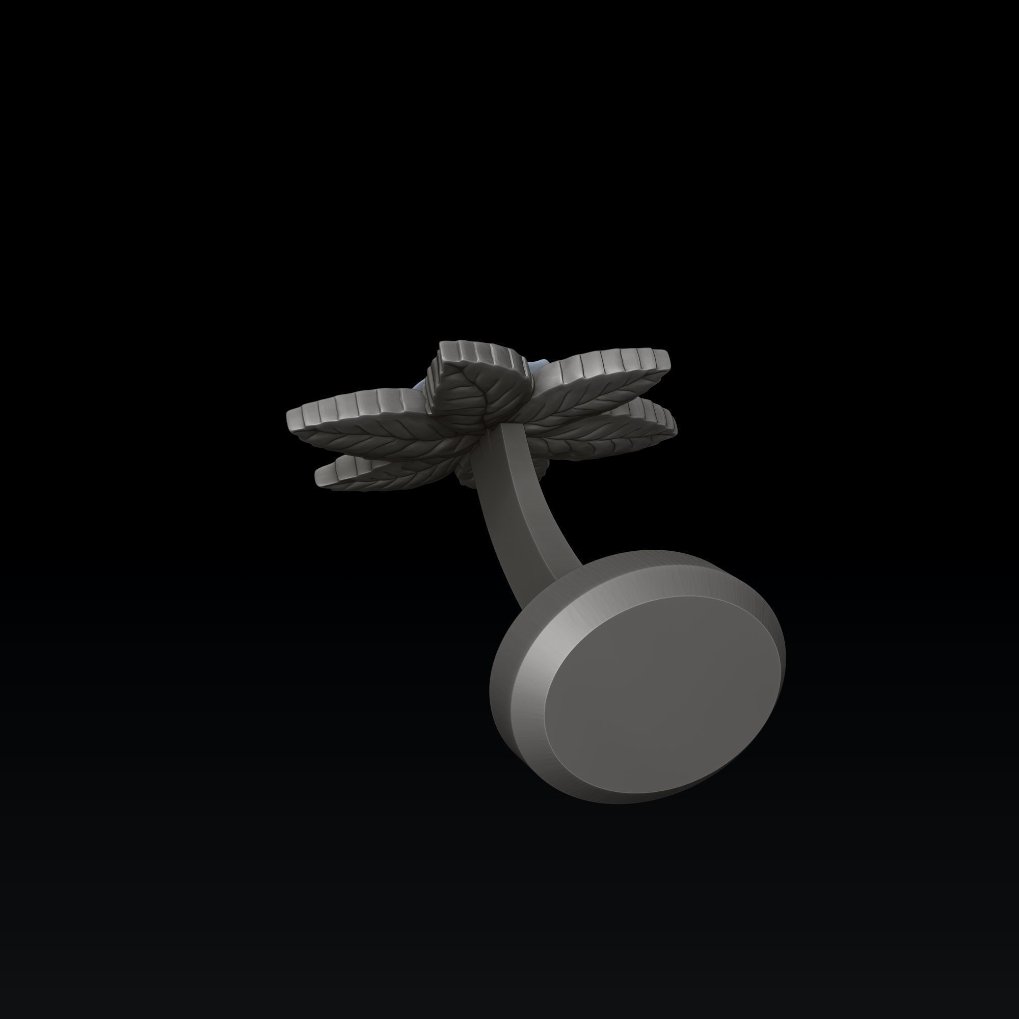 Rose Cufflinks 3D model 3D printable | CGTrader