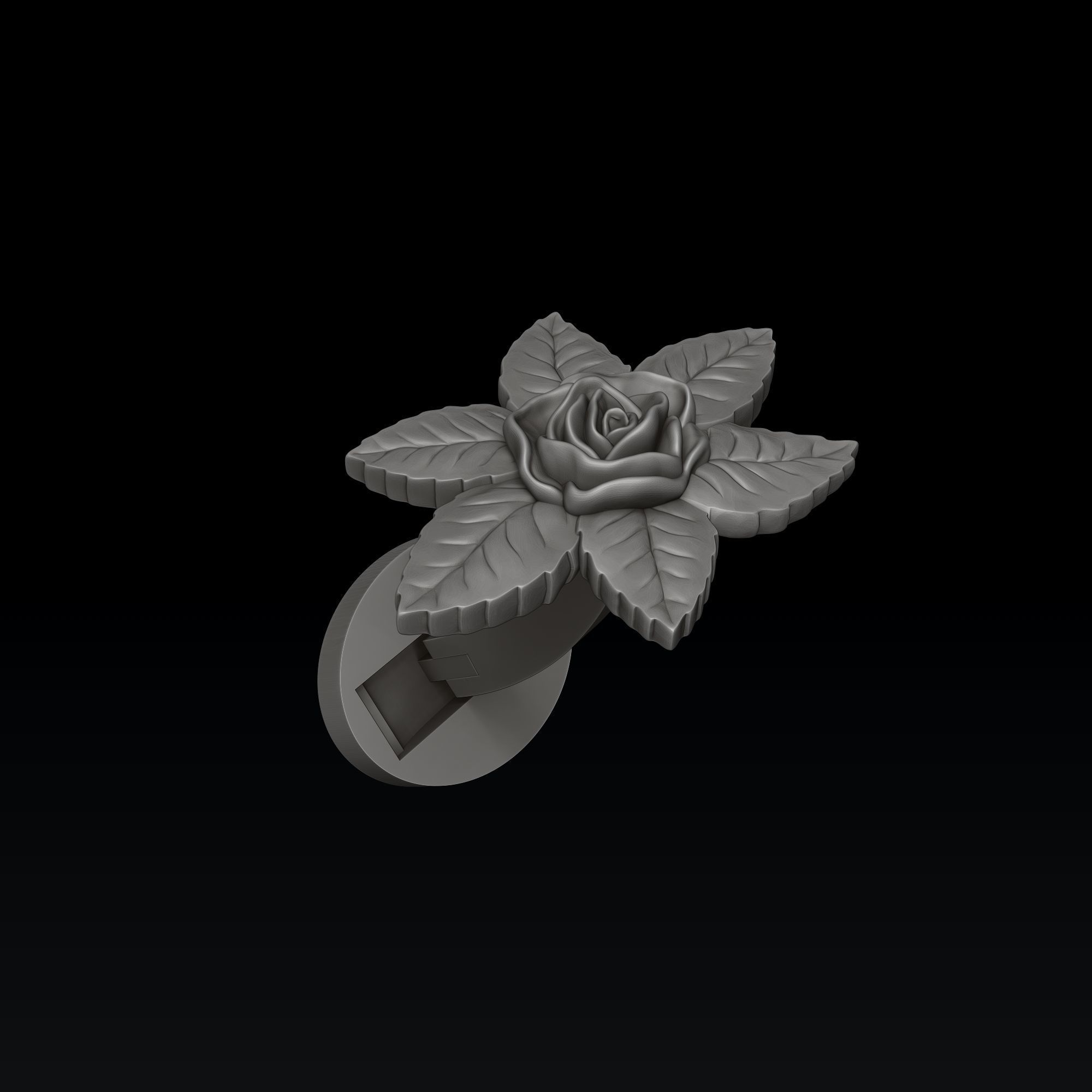 Rose Cufflinks 3D model 3D printable | CGTrader