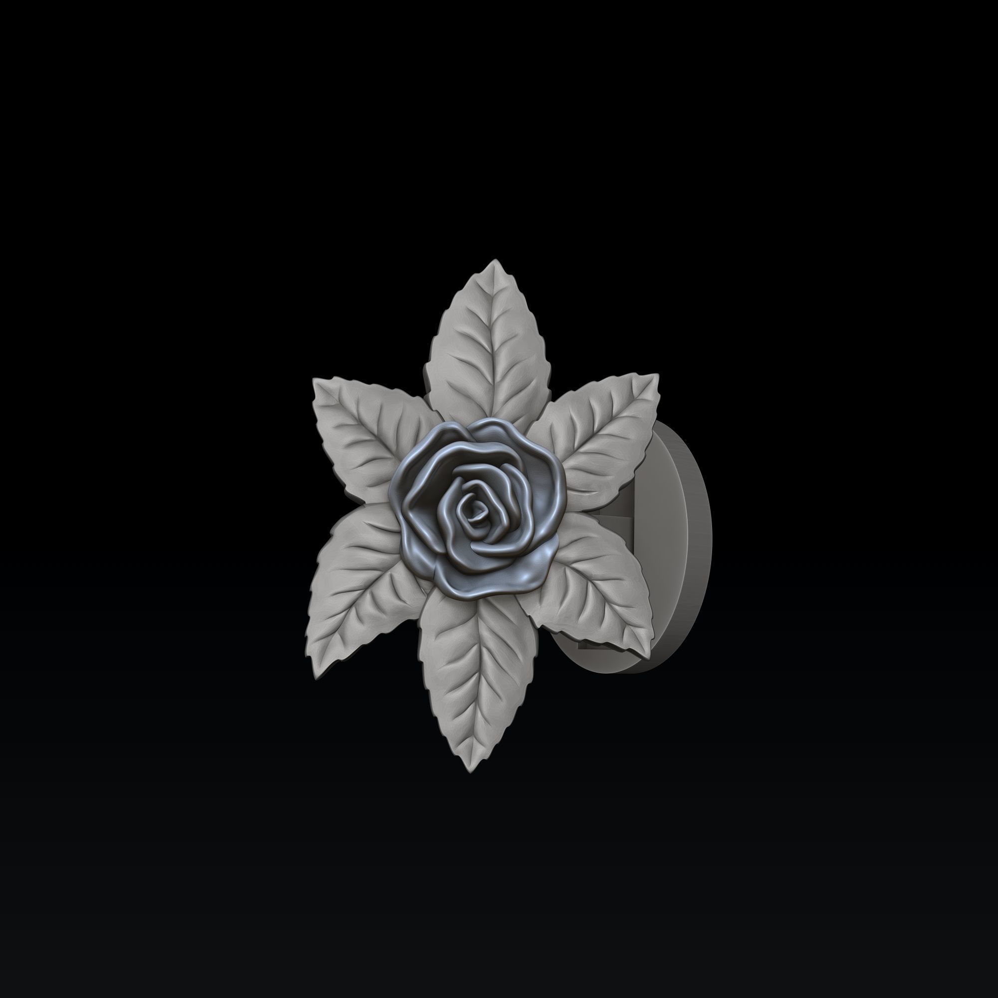 Rose Cufflinks 3D model 3D printable | CGTrader