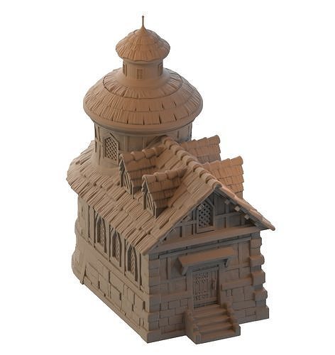 Free church model free 3D model 3D printable | CGTrader