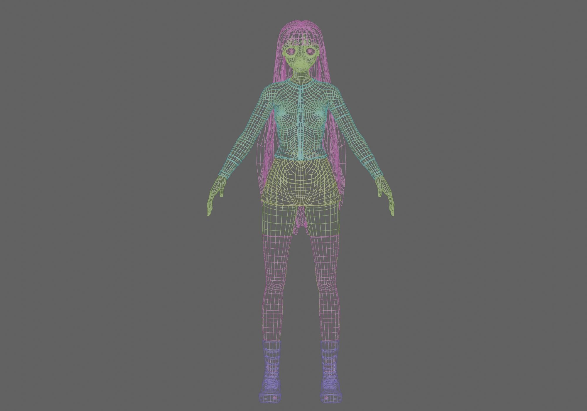 3D model cute teen girl V37425 VR / AR / low-poly | CGTrader