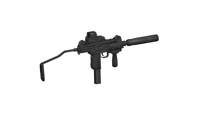 Uzi rifle 3D model | CGTrader