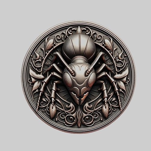 Ant Animal Head Ant Animal Medallion 3D model 3D printable | CGTrader