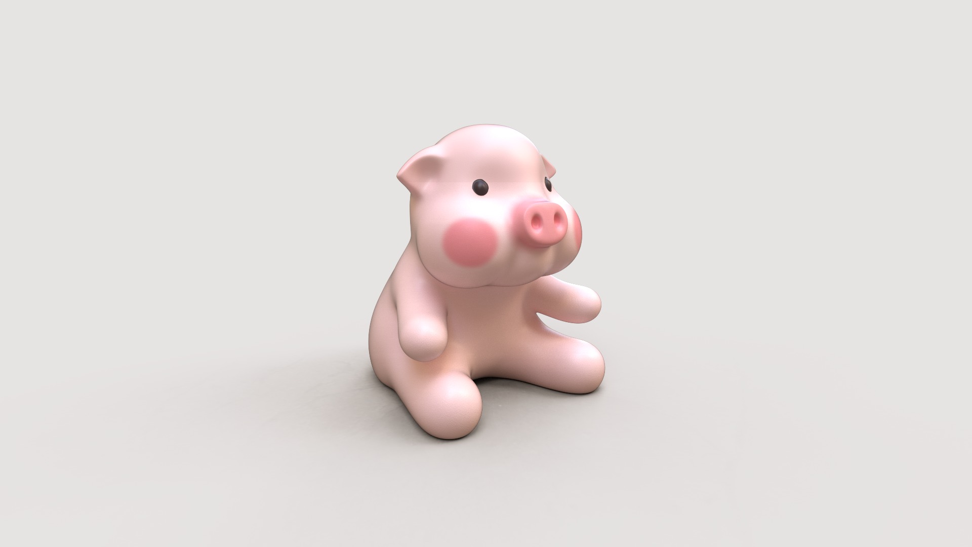 Pig cute 3d print stl 3D model 3D printable | CGTrader