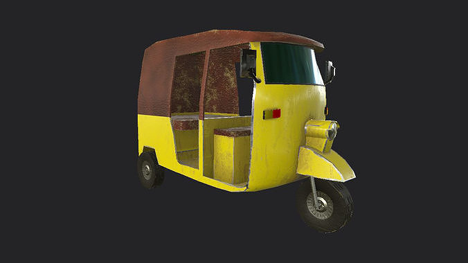 Pakistani auto Rickshaw Green 3D model free VR / AR / low-poly 3D model ...