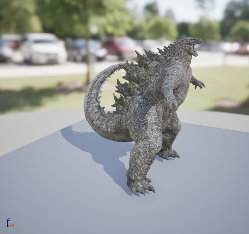 Godzilla Unreal Rig free 3D model animated rigged | CGTrader