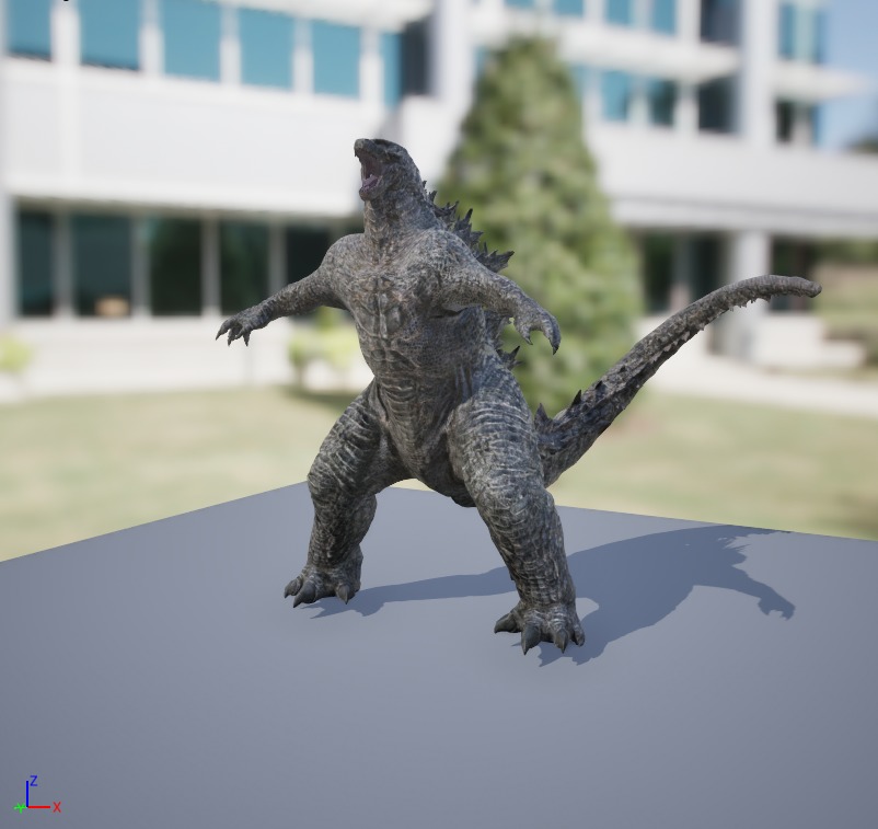 Godzilla Unreal Rig free 3D model animated rigged | CGTrader