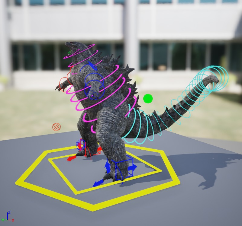 Godzilla Unreal Rig free 3D model animated rigged | CGTrader