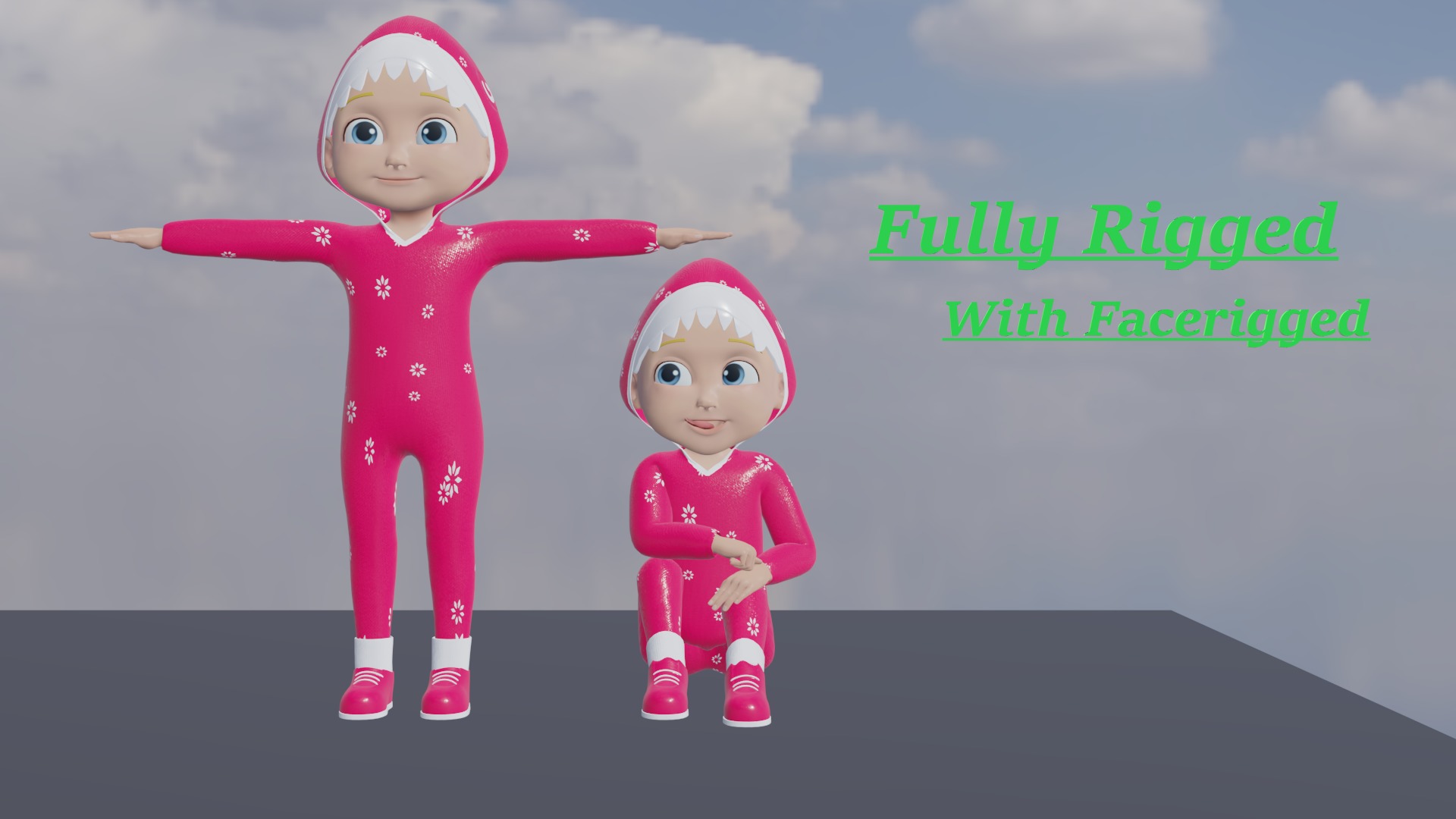 3D model cartoon cute boy rigged 3d model cocomelon VR / AR / low-poly ...