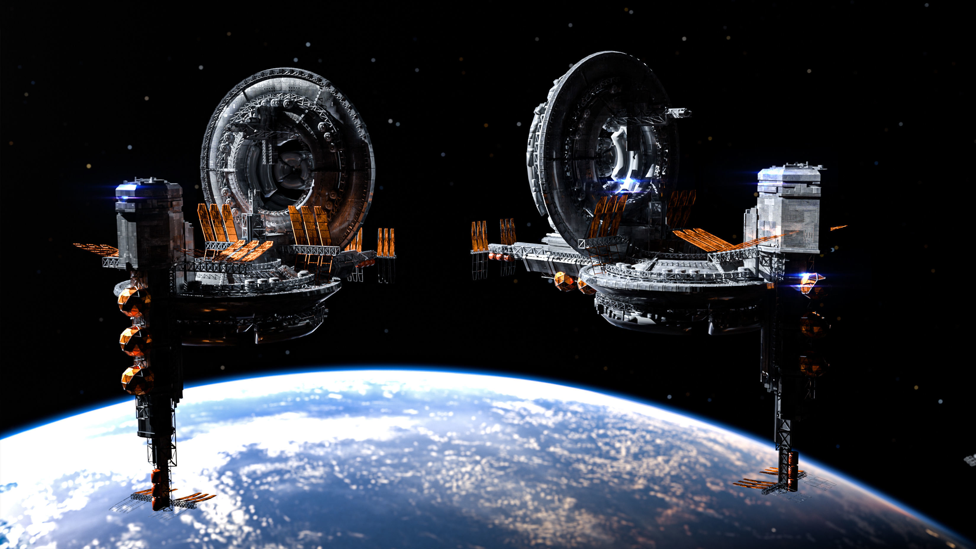 3D model Sci Fi SPACE STATION Kitbash - 3D Kitbash Asset Pack VR / AR ...