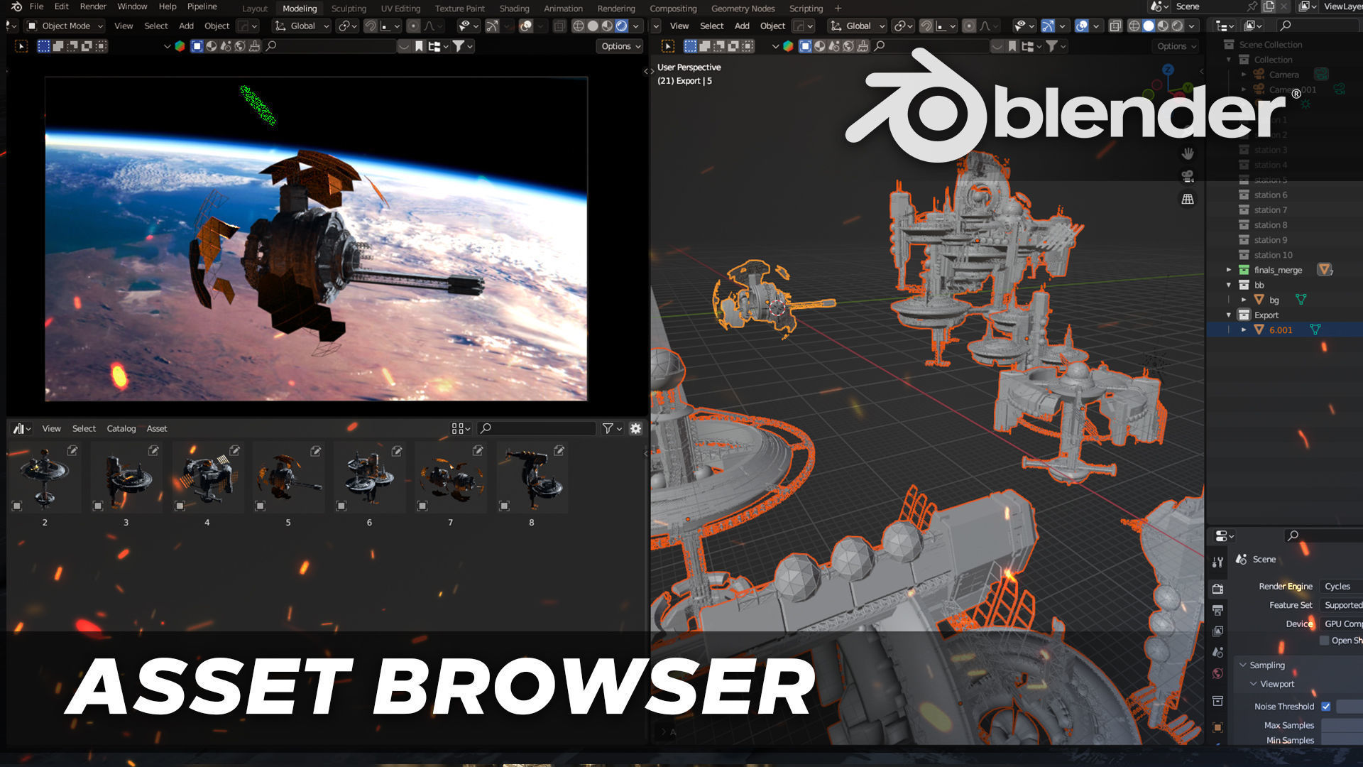 3D model Sci Fi SPACE STATION Kitbash - 3D Kitbash Asset Pack VR / AR ...