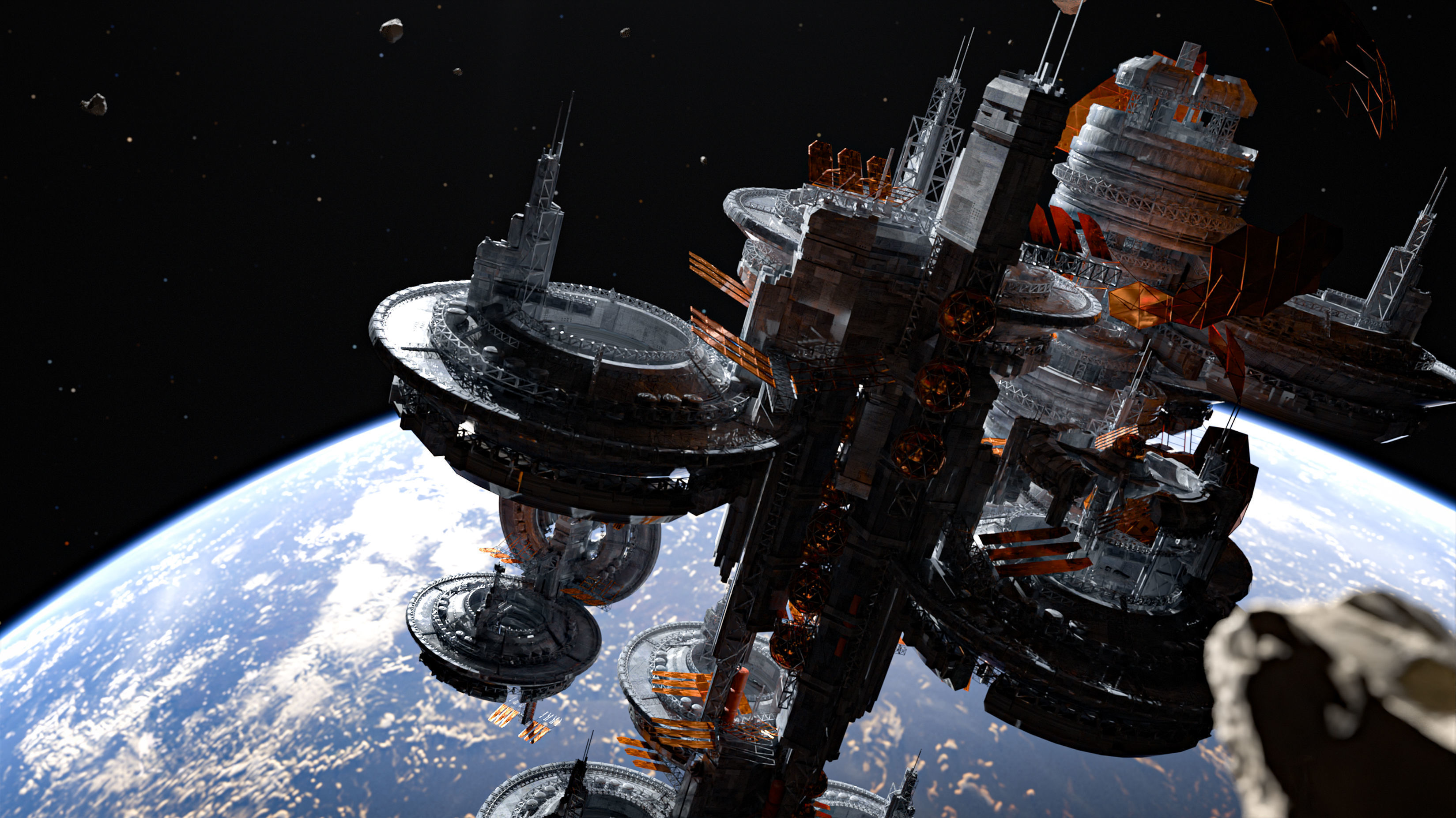 3D model Sci Fi SPACE STATION Kitbash - 3D Kitbash Asset Pack VR / AR ...