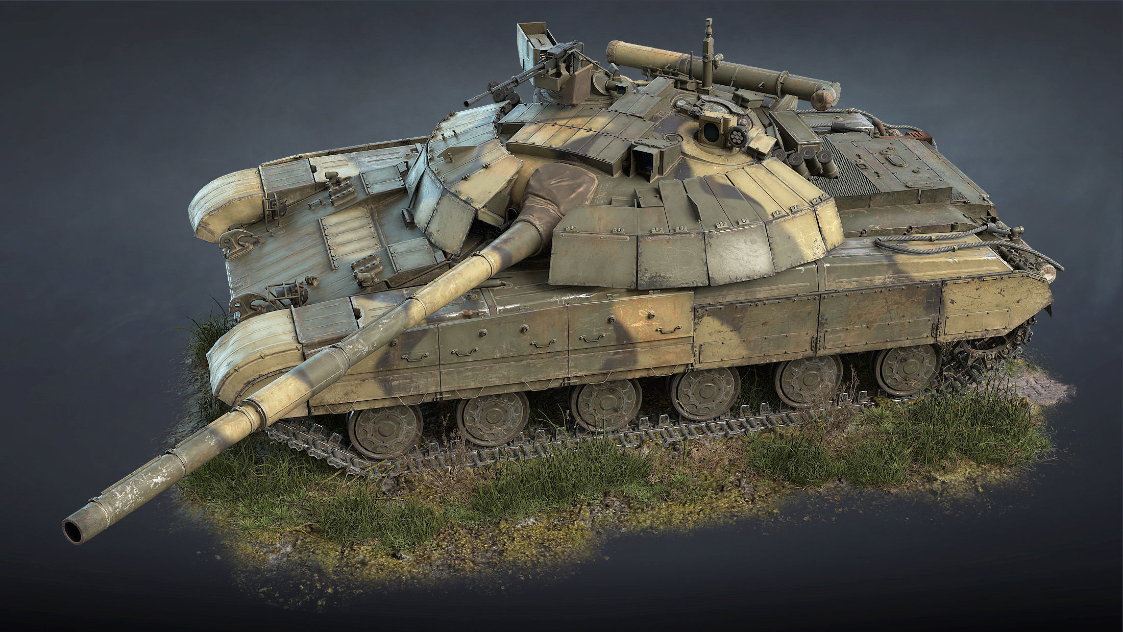 3D model Tank T-64BM Bulat VR / AR / low-poly | CGTrader