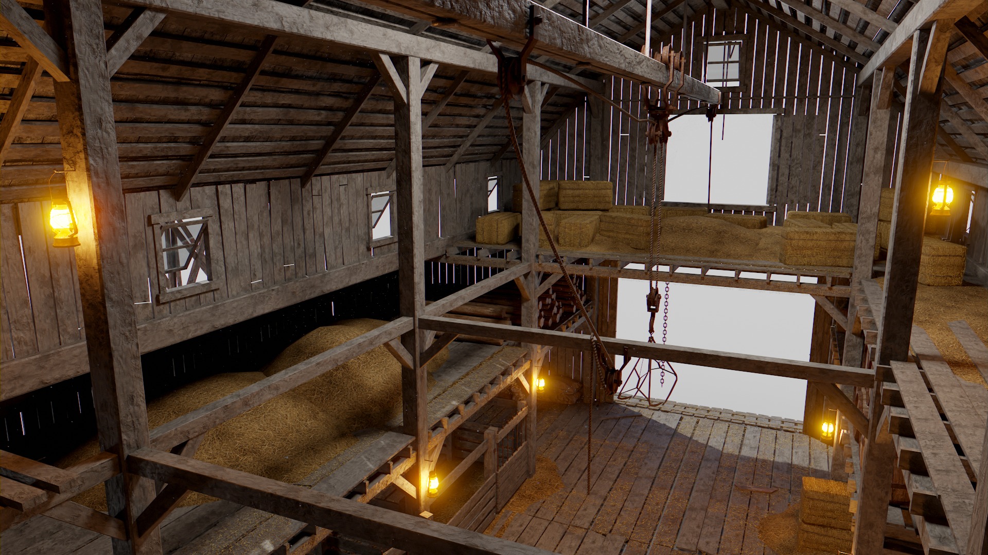 3D model Old Hybrid Barn Collection VR / AR / low-poly | CGTrader