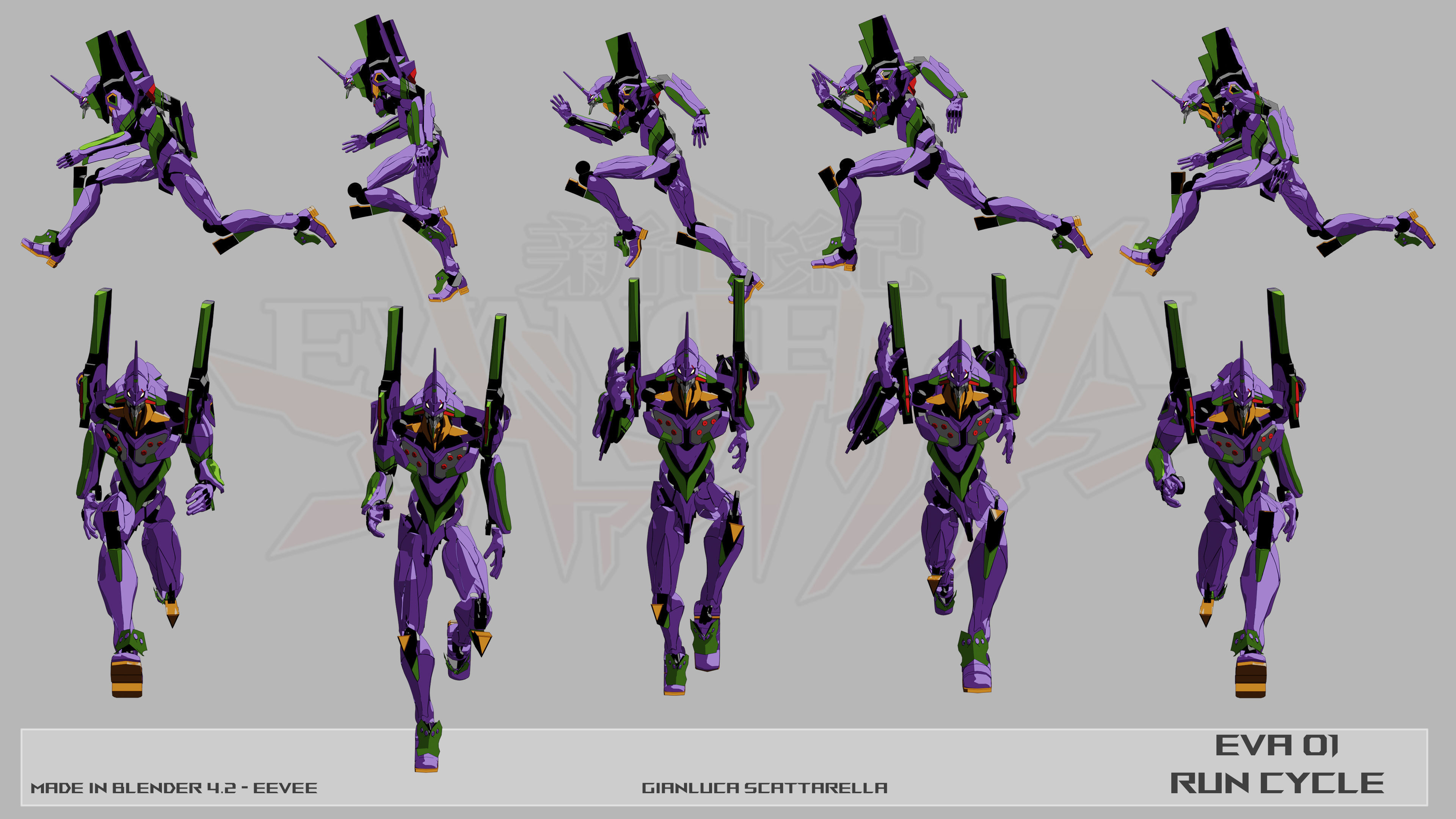 3D model EVA-01 Rigged model VR / AR / low-poly | CGTrader