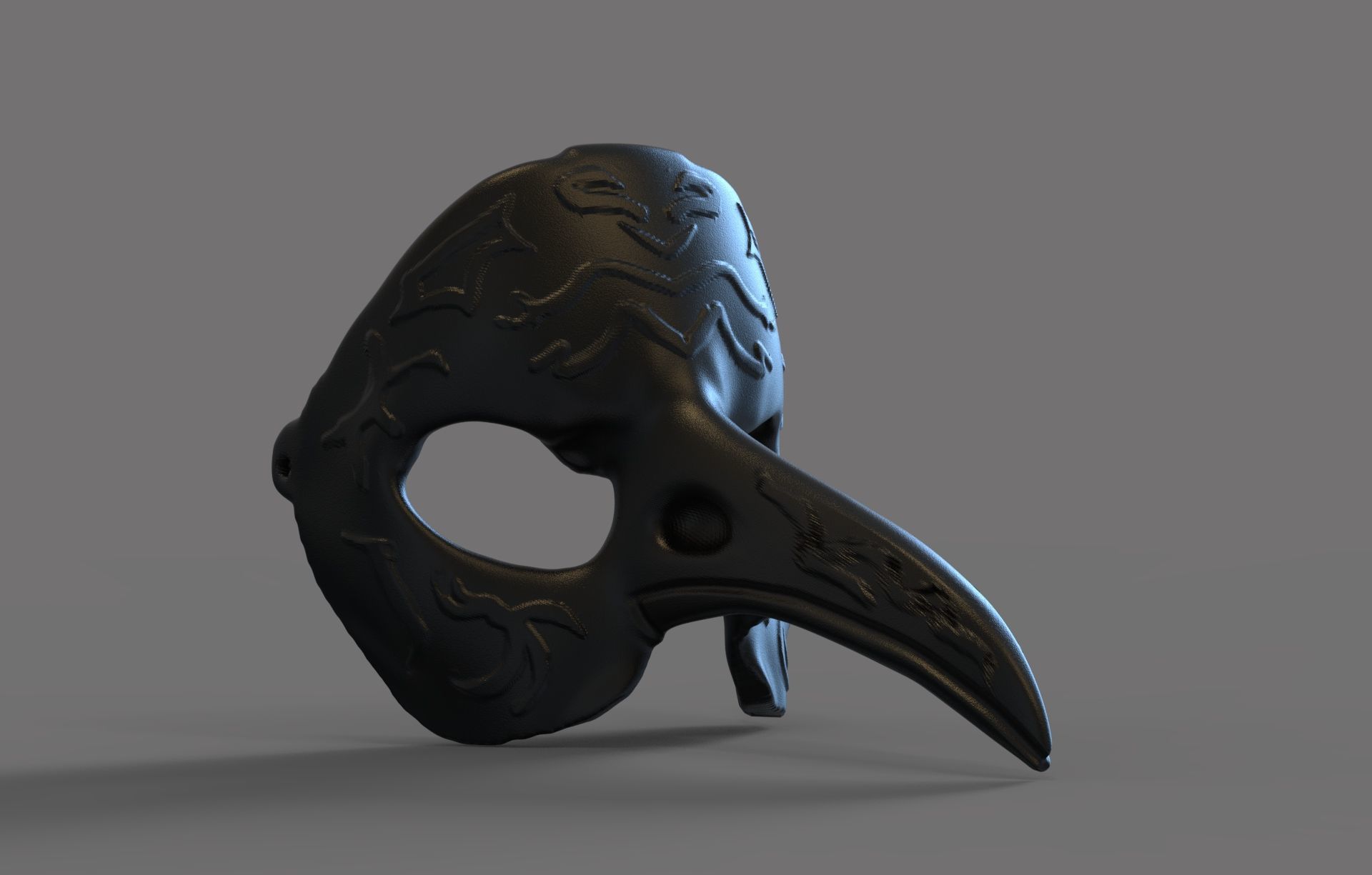 Dark Crow Mask 3D model 3D printable | CGTrader