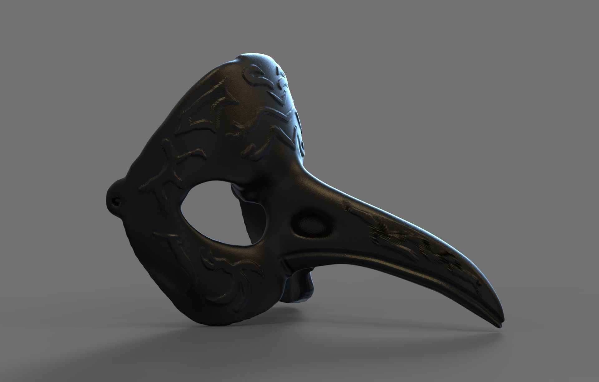 Dark Crow Mask 3D model 3D printable | CGTrader