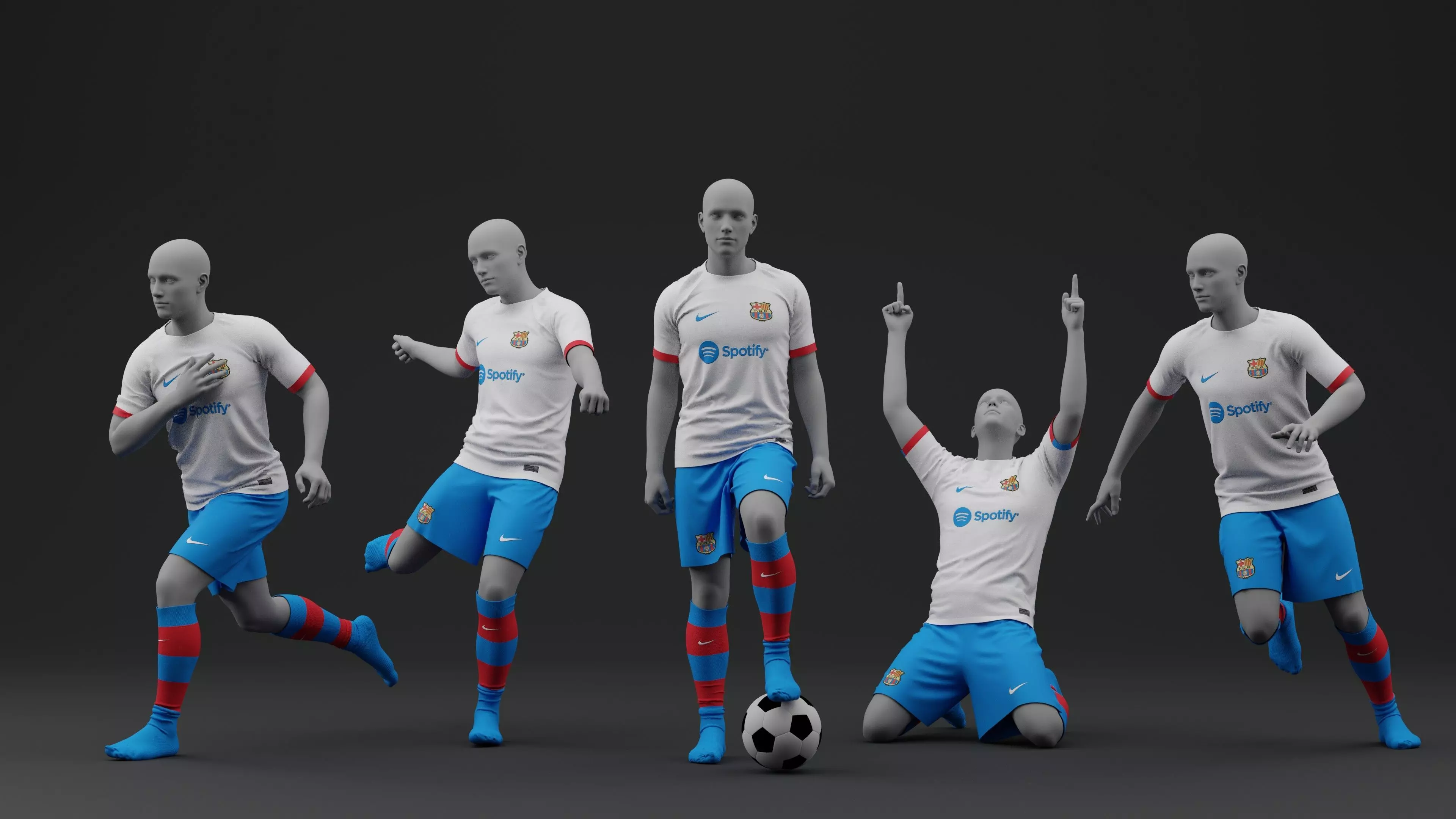 FC Barcelona 2023 2024 Away Jersey 3D model | CGTrader