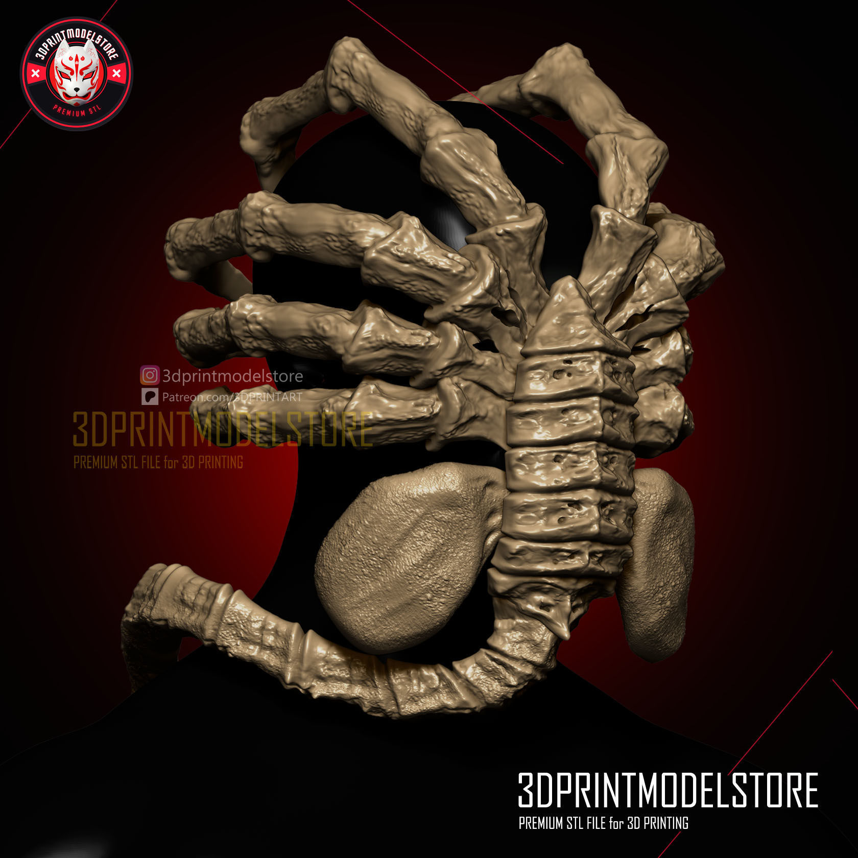 Alien Romulus Facehugger Mask - Halloween Cosplay Horror 3D model 3D ...