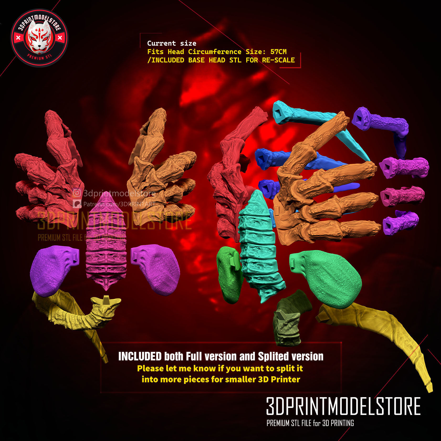 Alien Romulus Facehugger Mask - Halloween Cosplay Horror 3D model 3D ...