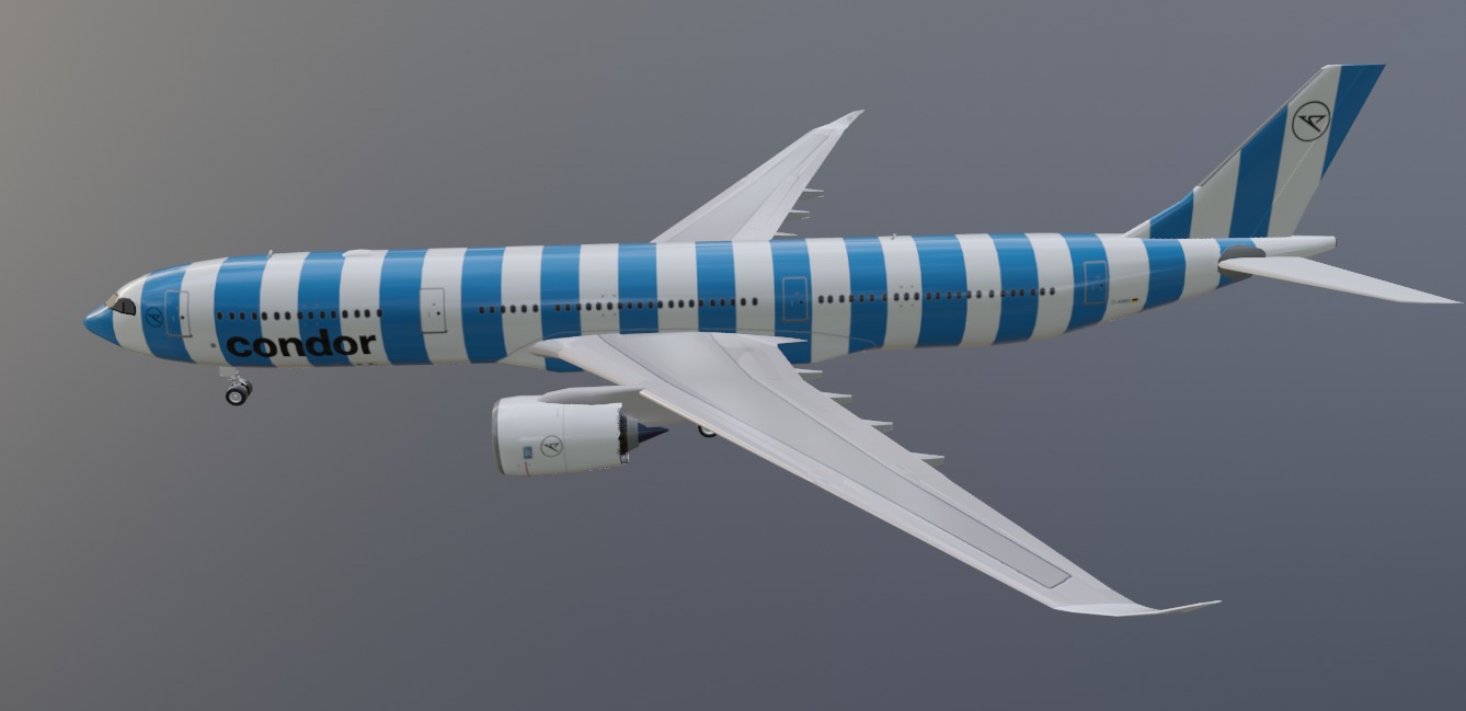 3D model Condor Airbus a330-900neo model with cockpit VR / AR / low ...