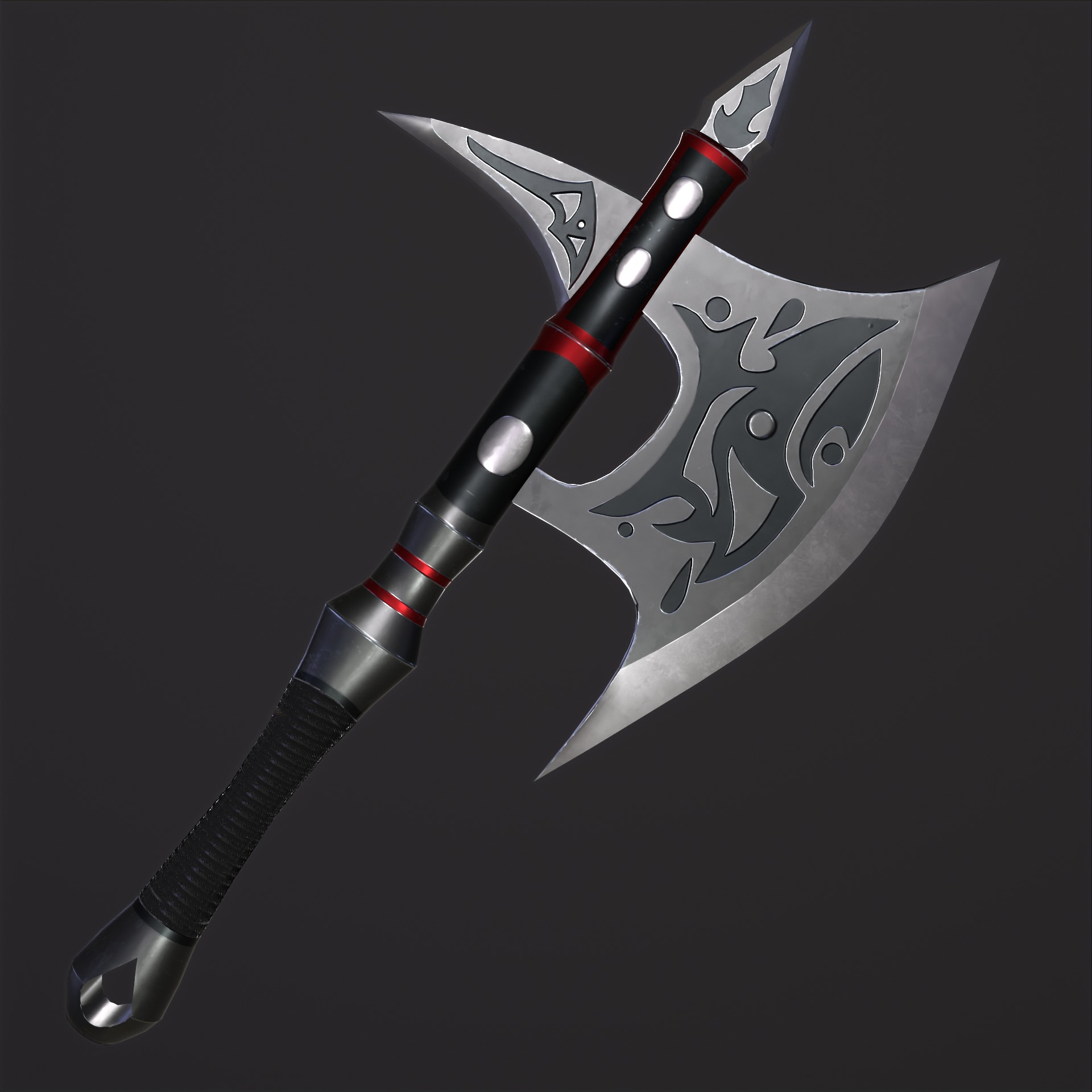 3D model Fantasy Battle Axe PBR VR / AR / low-poly | CGTrader