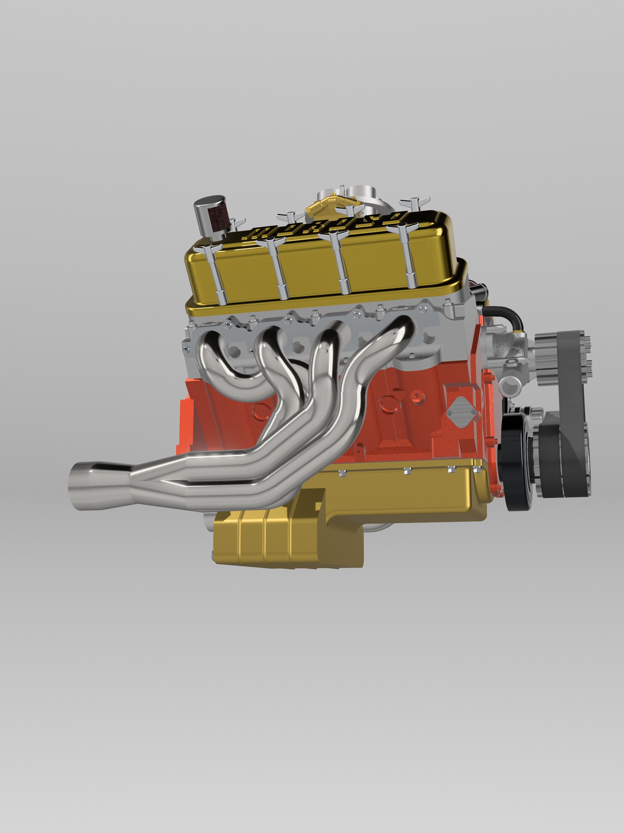 1980s 1990s style Big Block Chevy BBC Engine 3D model 3D printable ...