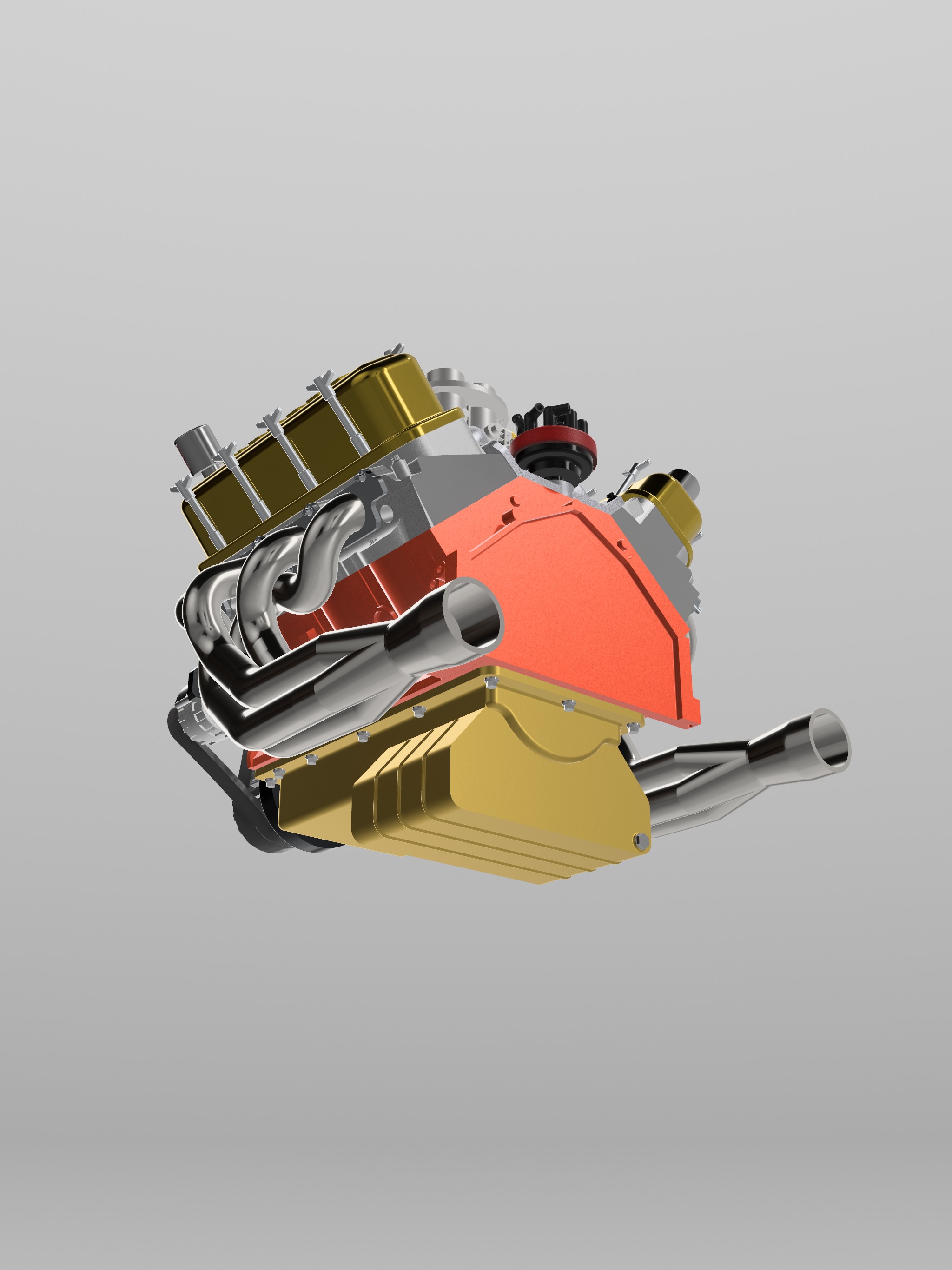 1980s 1990s style Big Block Chevy BBC Engine 3D model 3D printable ...