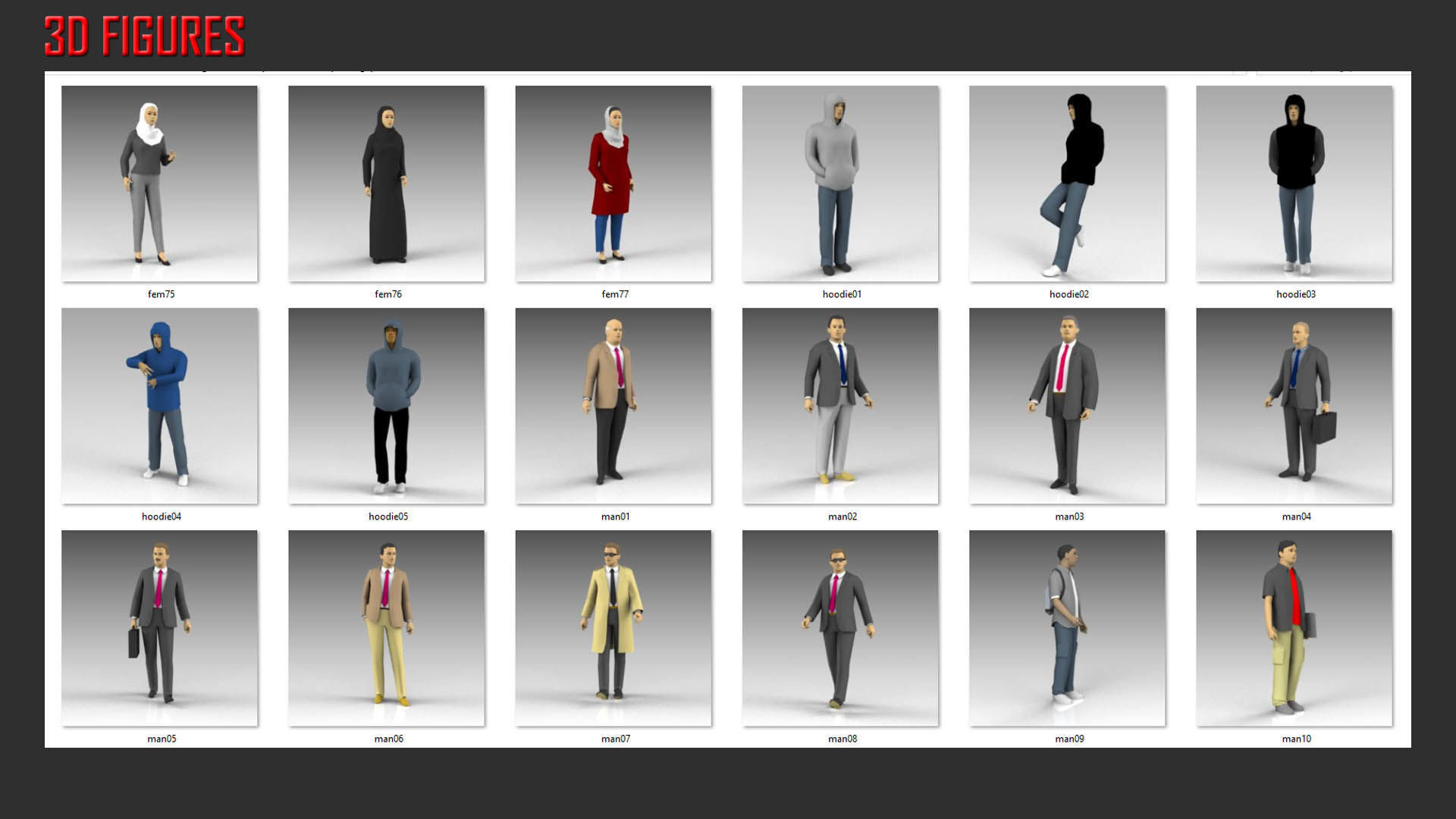 3D model Low Poly People Megapack VR / AR / low-poly | CGTrader