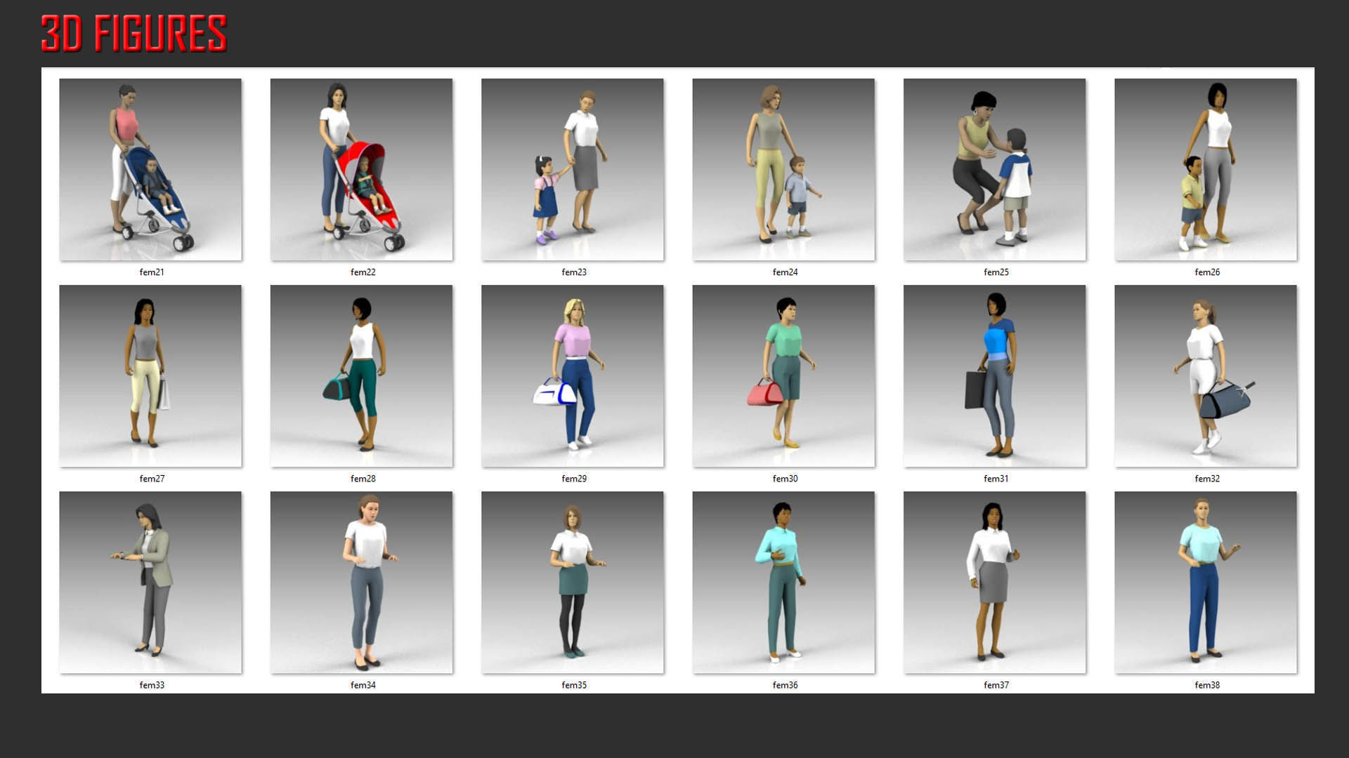 3D model Low Poly People Megapack VR / AR / low-poly | CGTrader