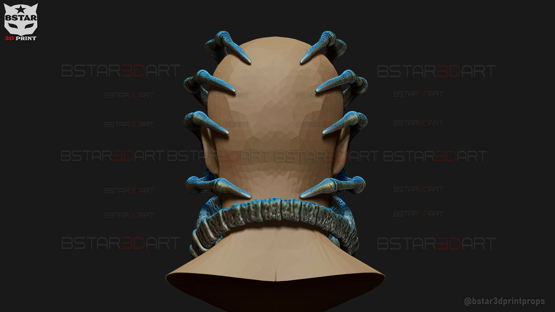 Alien Romulus Facehugger High Quality Mask 3D model 3D printable | CGTrader