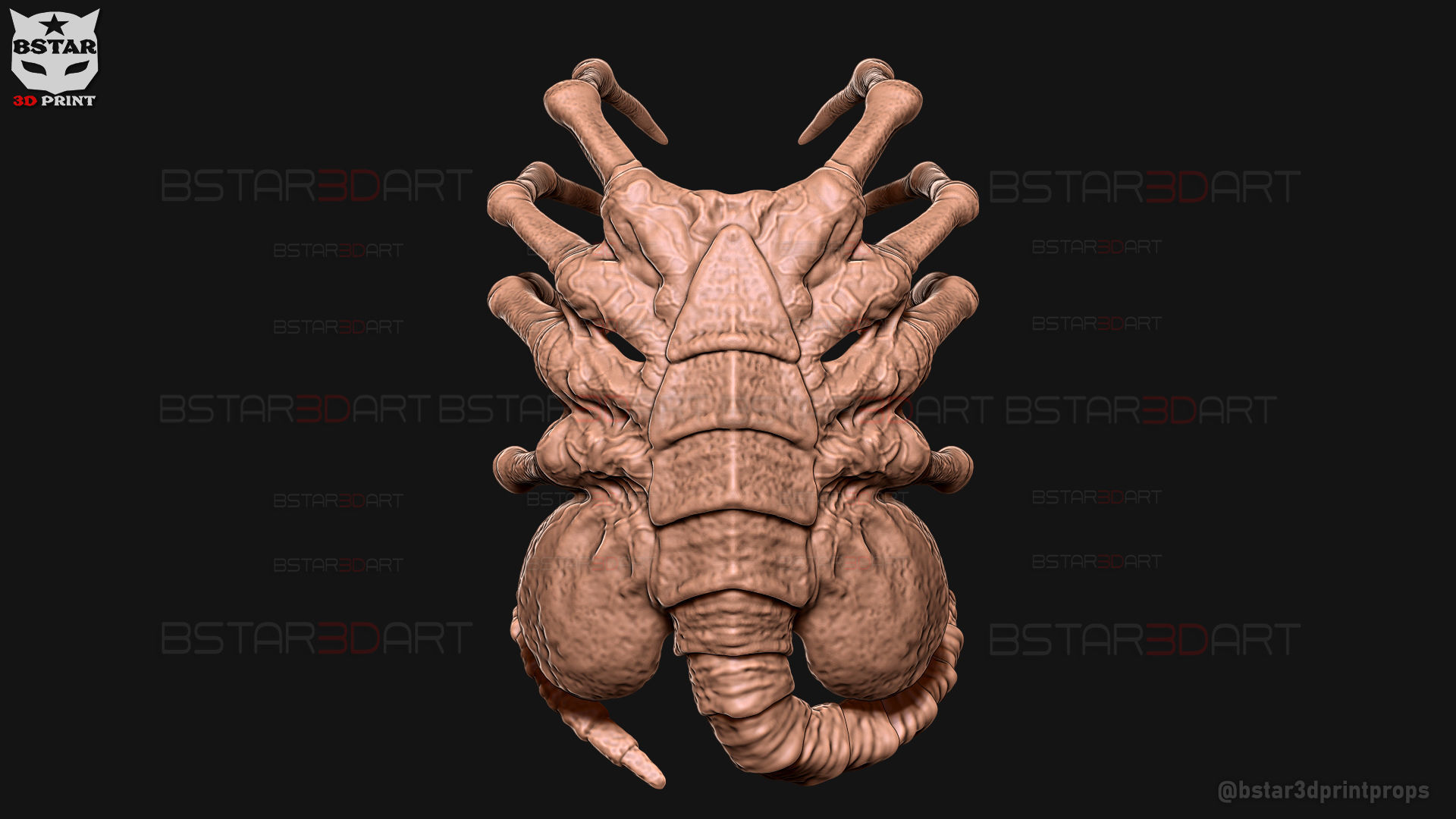 Alien Romulus Facehugger High Quality Mask 3D model 3D printable | CGTrader