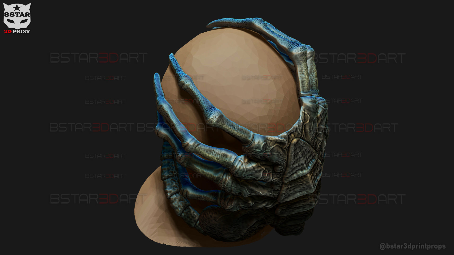 Alien Romulus Facehugger High Quality Mask 3D model 3D printable | CGTrader