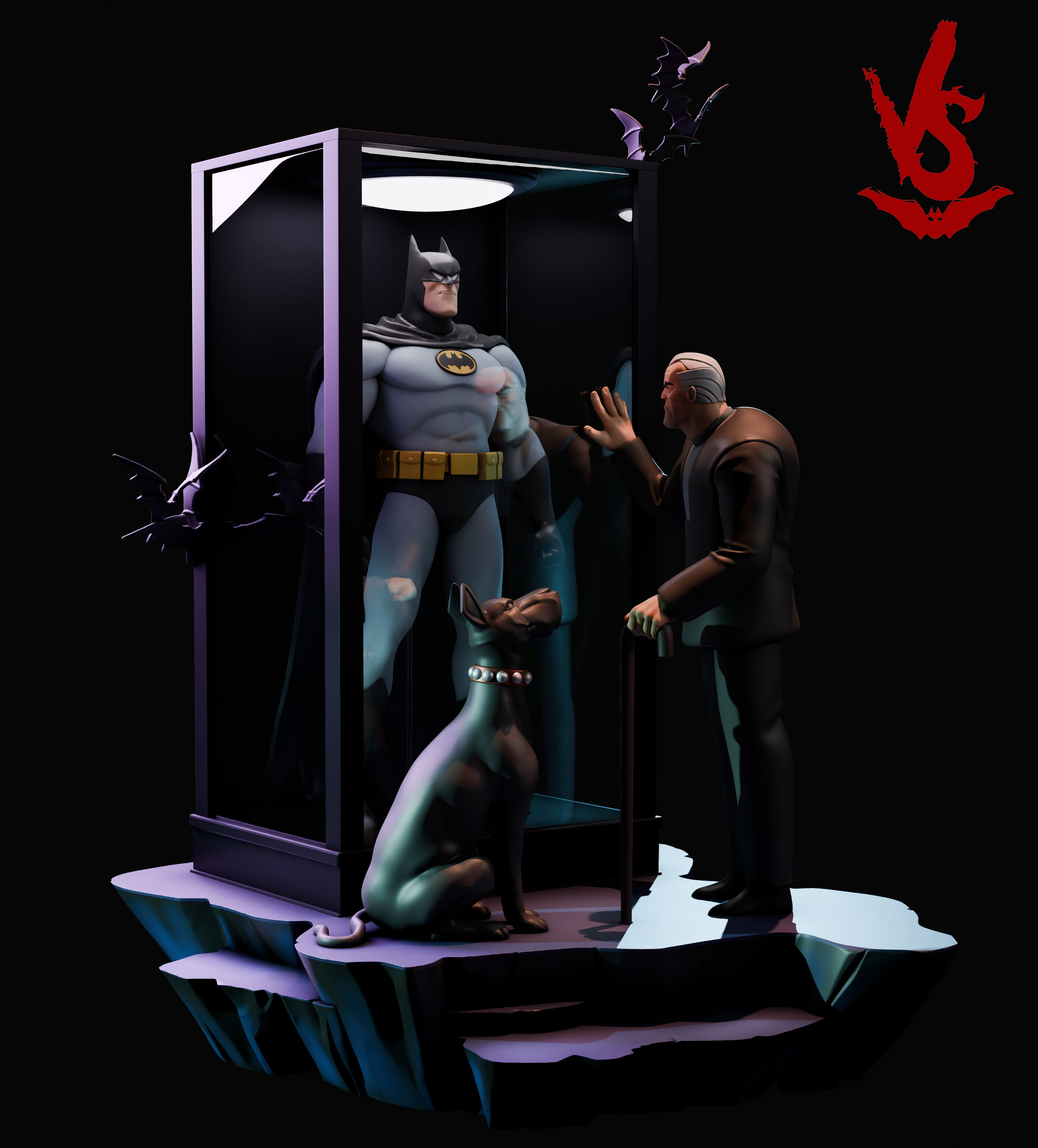 Bruce Wayne Reflection 3D model 3D printable | CGTrader