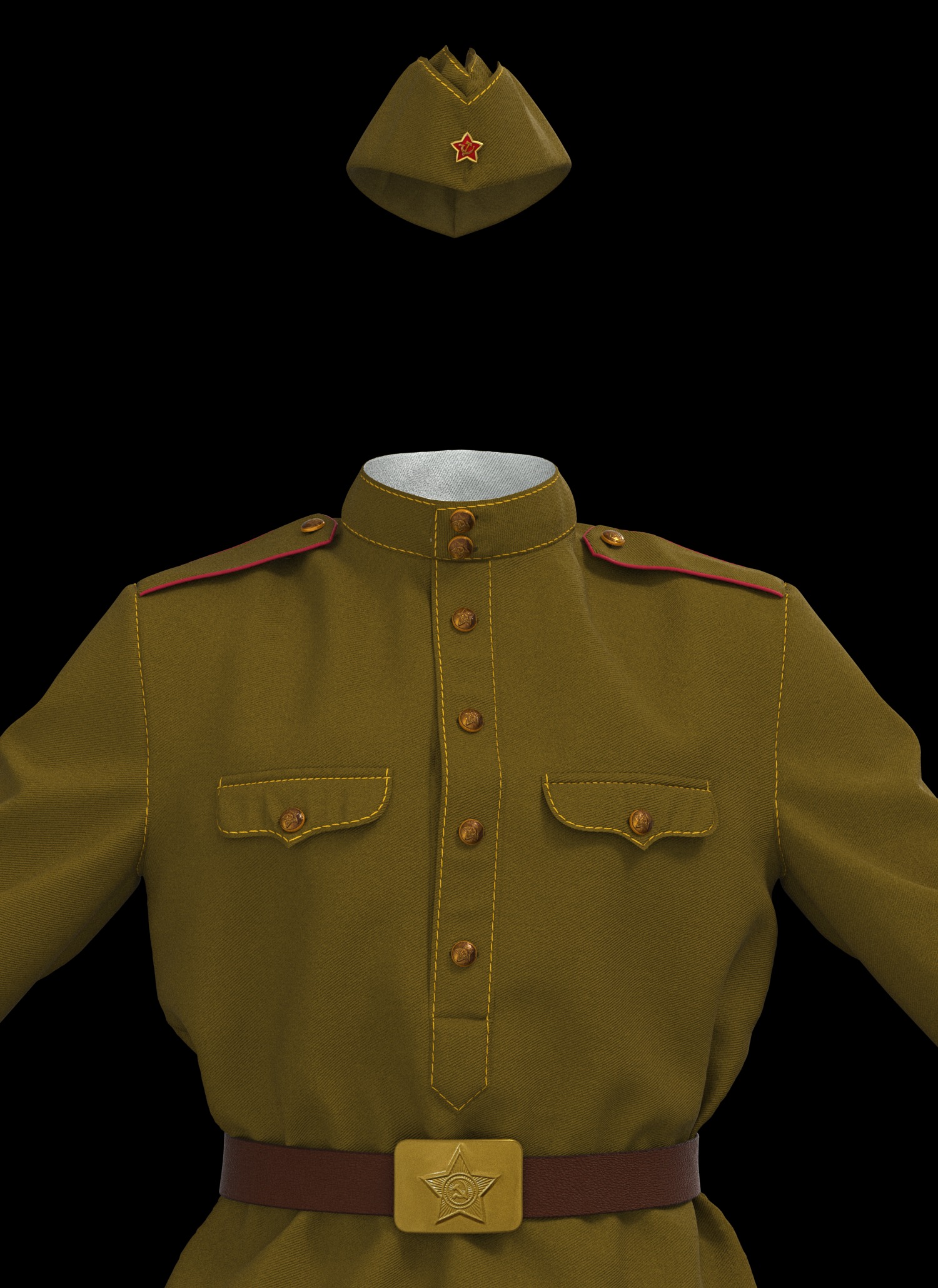 3D model Clothing high-poly Soviet Soldier Military Uniform 3D model ...