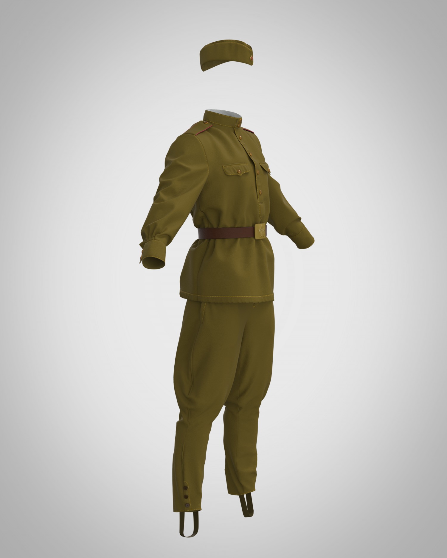 3D model Clothing high-poly Soviet Soldier Military Uniform 3D model ...