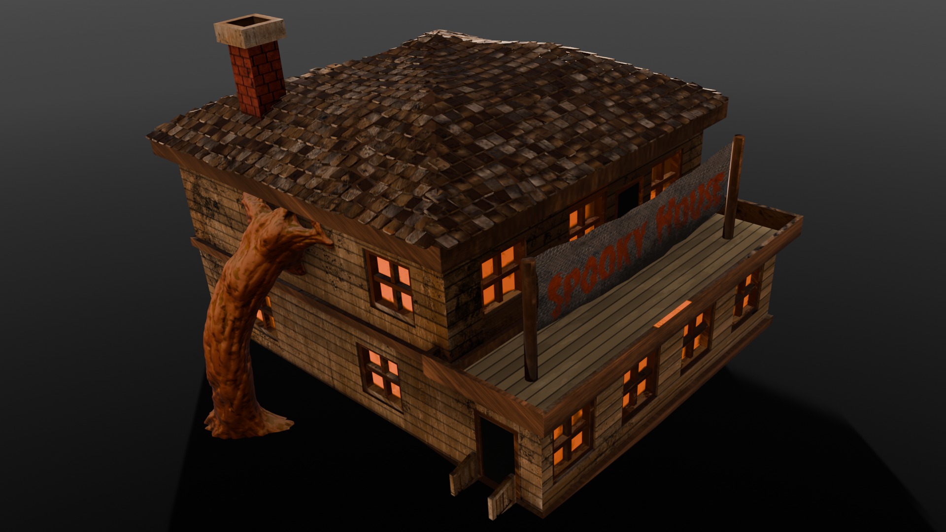 3D model Wooden Monster House VR / AR / low-poly | CGTrader